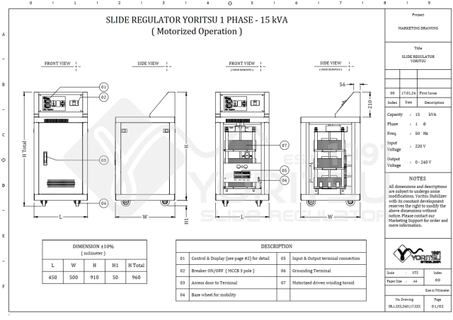 Slide Regulator Yoritsu 1 Phasa - Transformer Hexta | Stabilizer ...