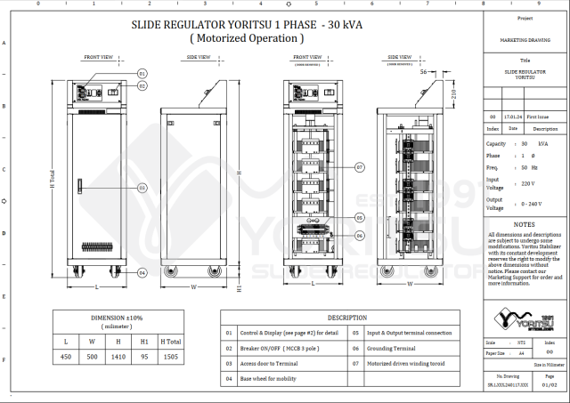 Slide Regulator Yoritsu 1 Phasa - Transformer Hexta | Stabilizer ...