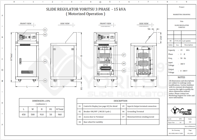 Slide Regulator Yoritsu 3 Phasa - Transformer Hexta | Stabilizer ...
